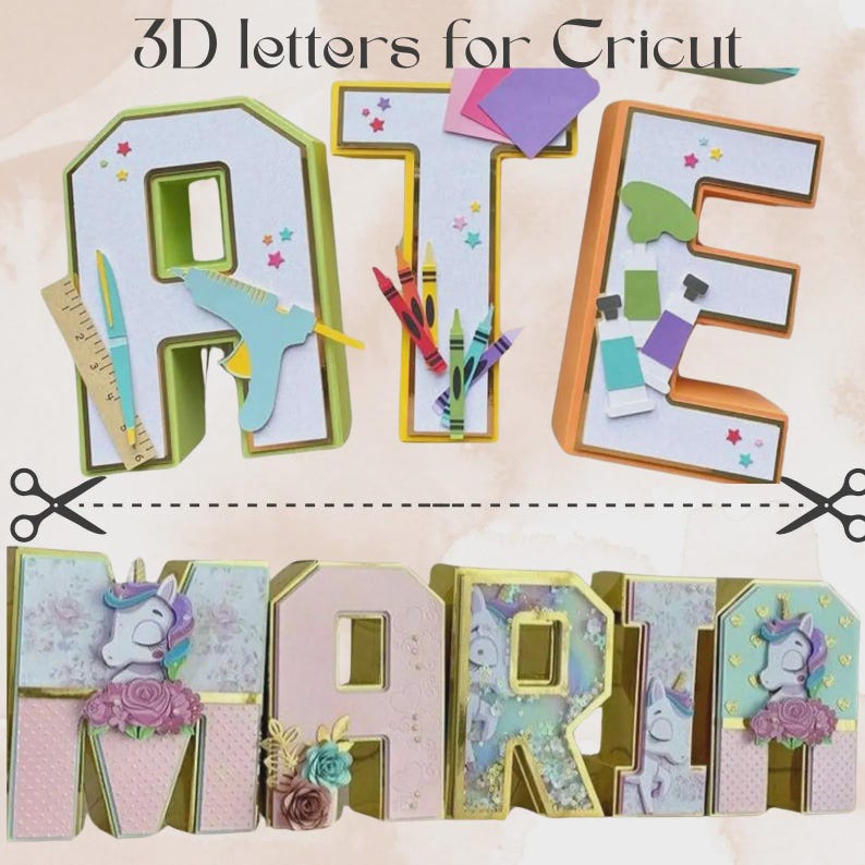 3D Shaker Letters and Numbers SVG Bundle: A-Z, 0-9 (digital Download ...