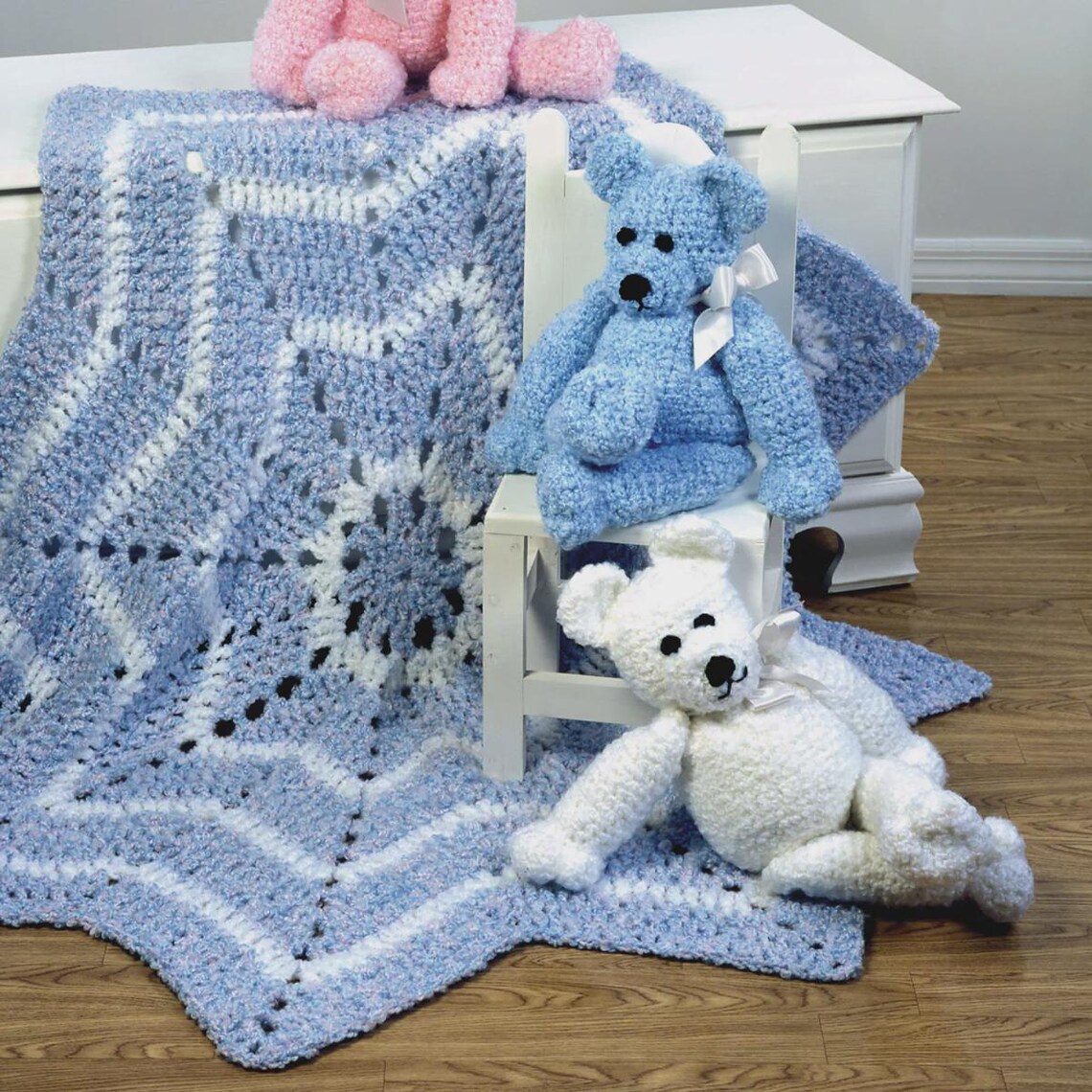 Crochet Star Blanket Pattern | Bernat Pipsqueak Baby Afghan (PDF) - Etsy
