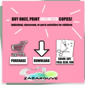 Printable Paper Castle Craft: Color, Cut & Assemble (instant Download ...