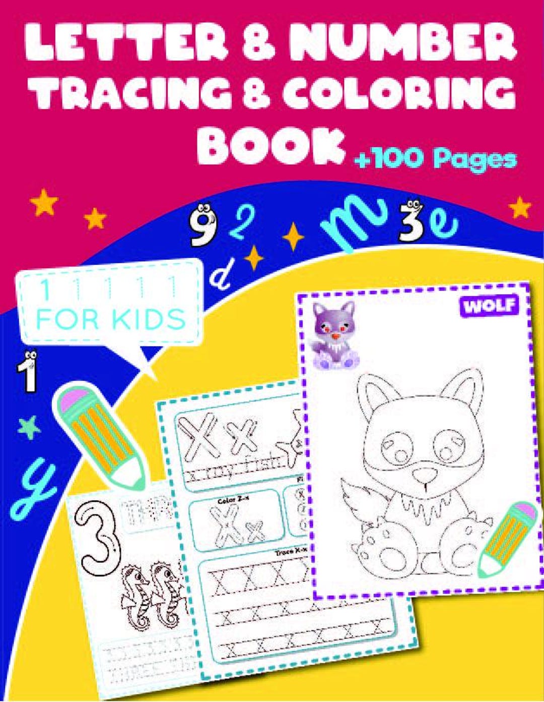 Editable Tracing Workbook for Kids | 100 Pages ABC & 123 Tracing ...