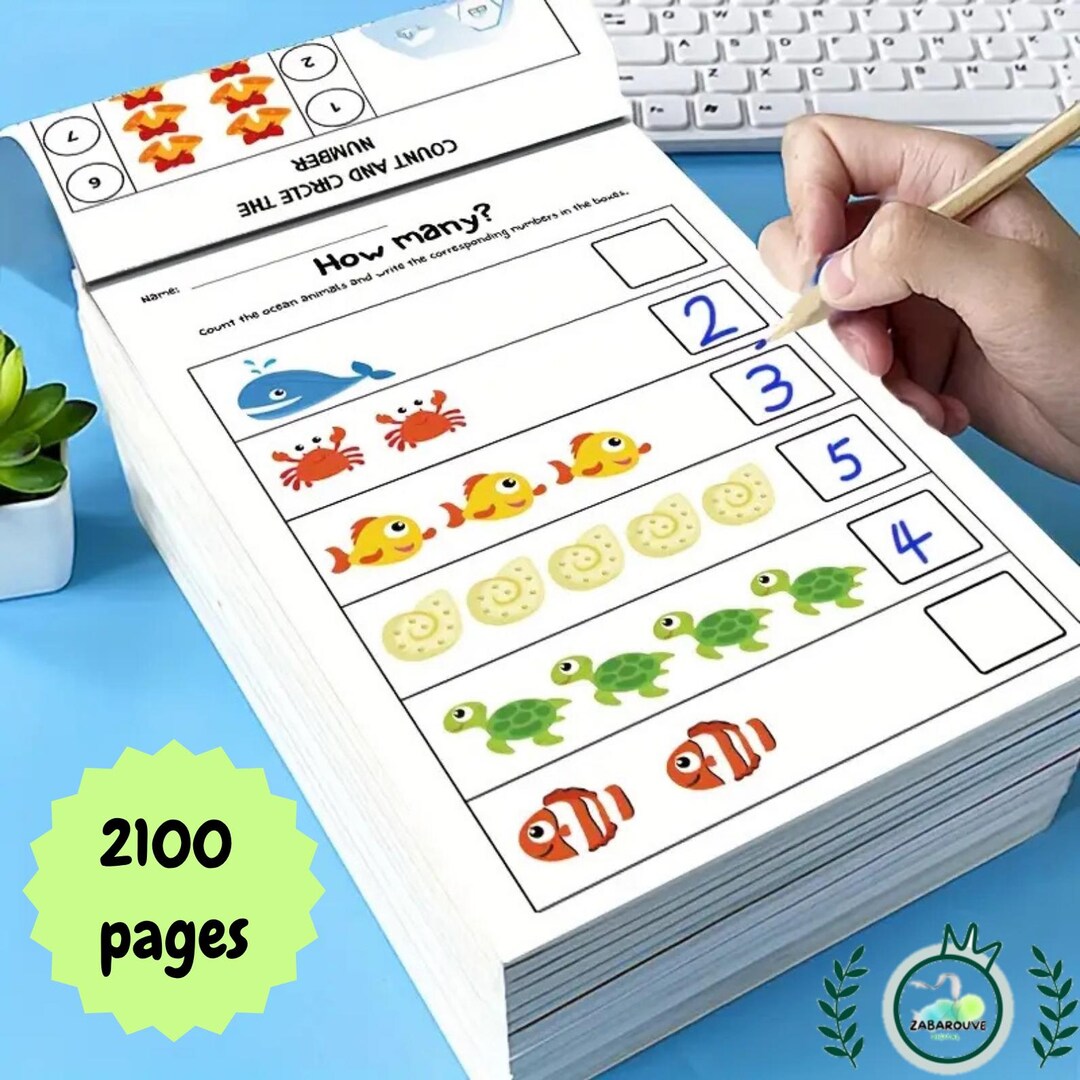 Math Worksheets Bundle: Preschool, Kindergarten & Grade 1 (printable ...