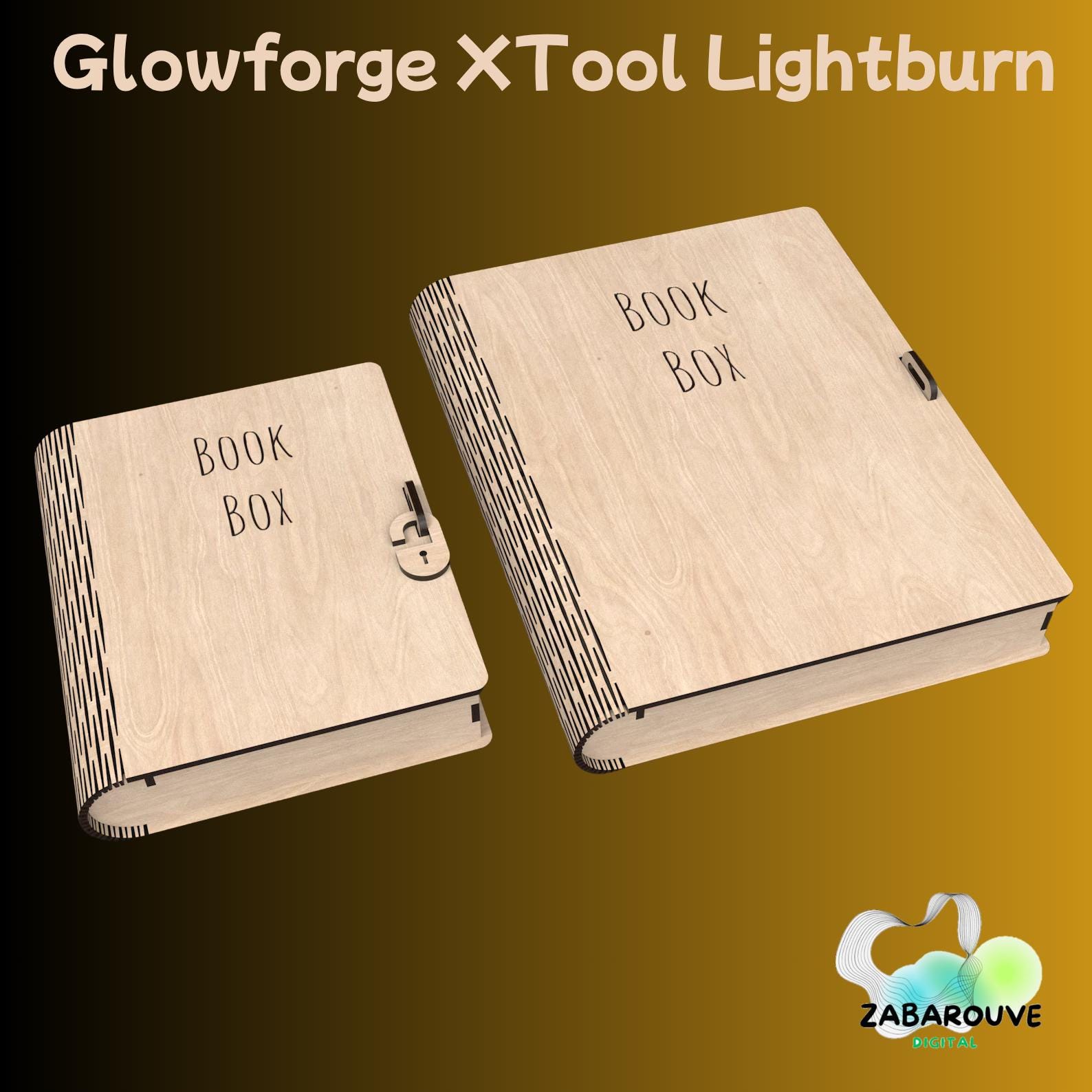 Laser Cut Wooden Book Box SVG: A4 A5 Document Storage (digital File ...