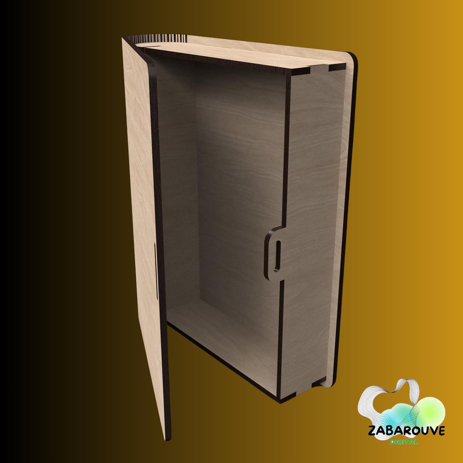 Laser Cut Wooden Book Box SVG: A4 A5 Document Storage (digital File ...