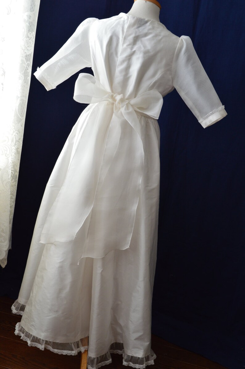 Girls communion dress In silk with hand embroidery work and | Etsy