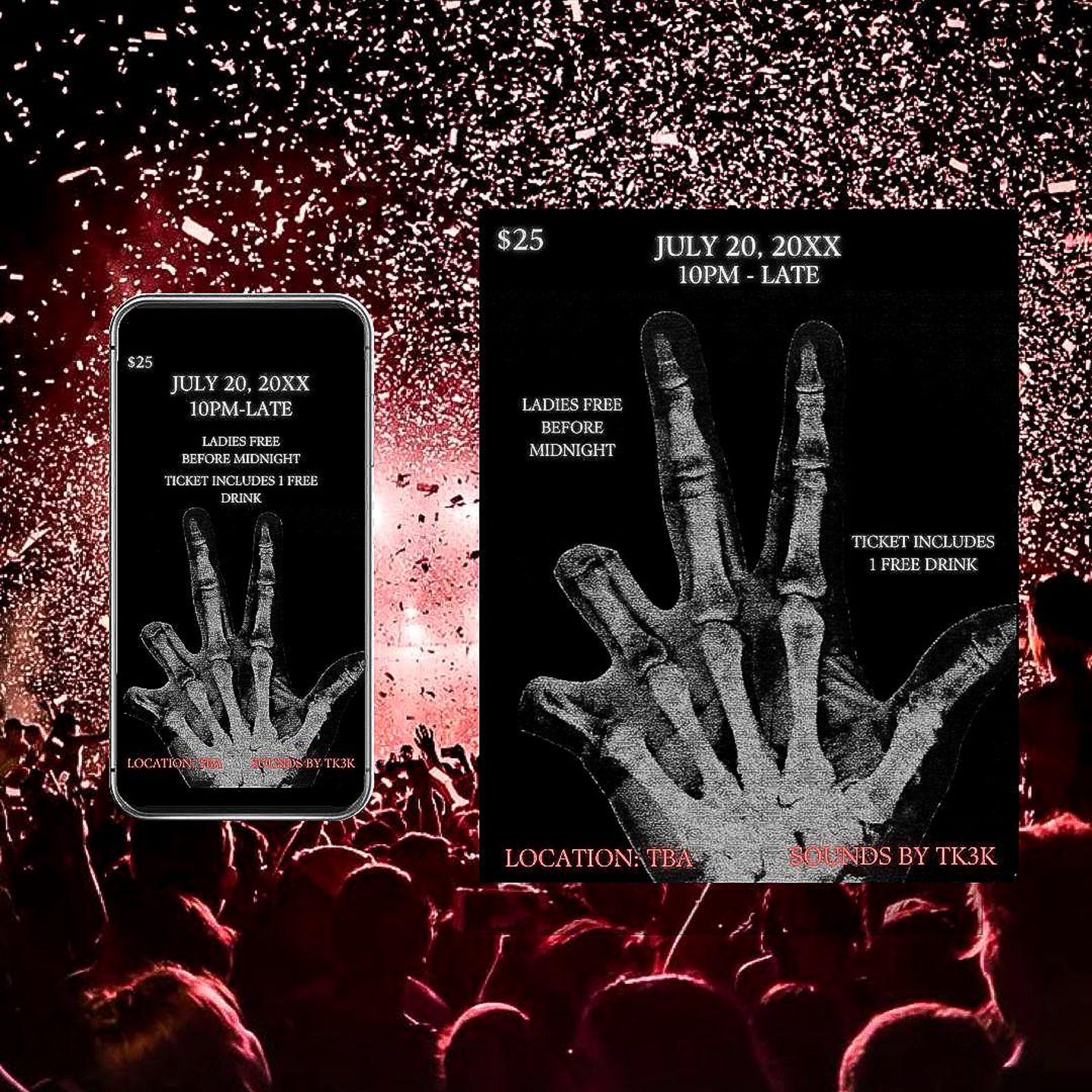 YVL Dance Party Invitation Template, Playboi Carti Theme (editable in ...