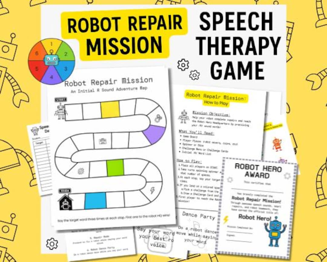 Robot Repair Mission Speech Therapy Game | Initial R Sound Practice ...