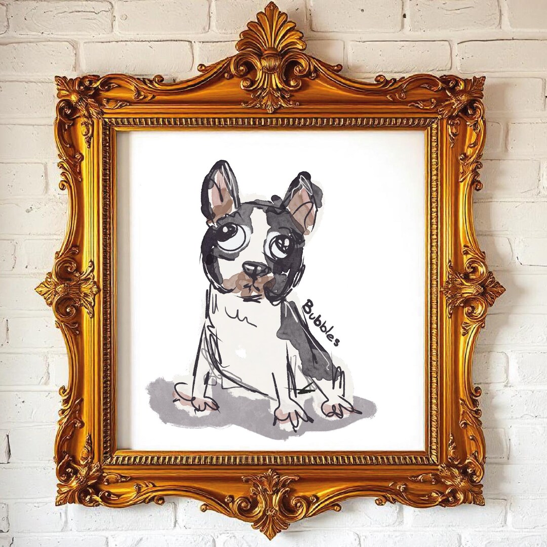 Custom Pet Portrait: Free Style Dog Art (digital Download) - Etsy