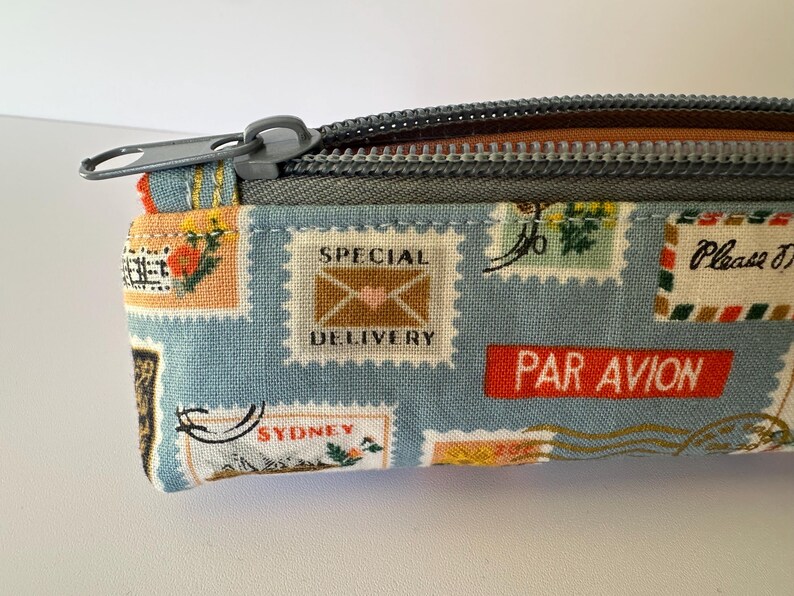 Pencil Pouch Small Rifle Paper Co Light Blue Stamps - Etsy