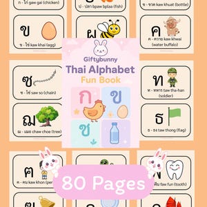 Thai Alphabet Fun Book | Learn Thai Consonants | Kids Printable ...