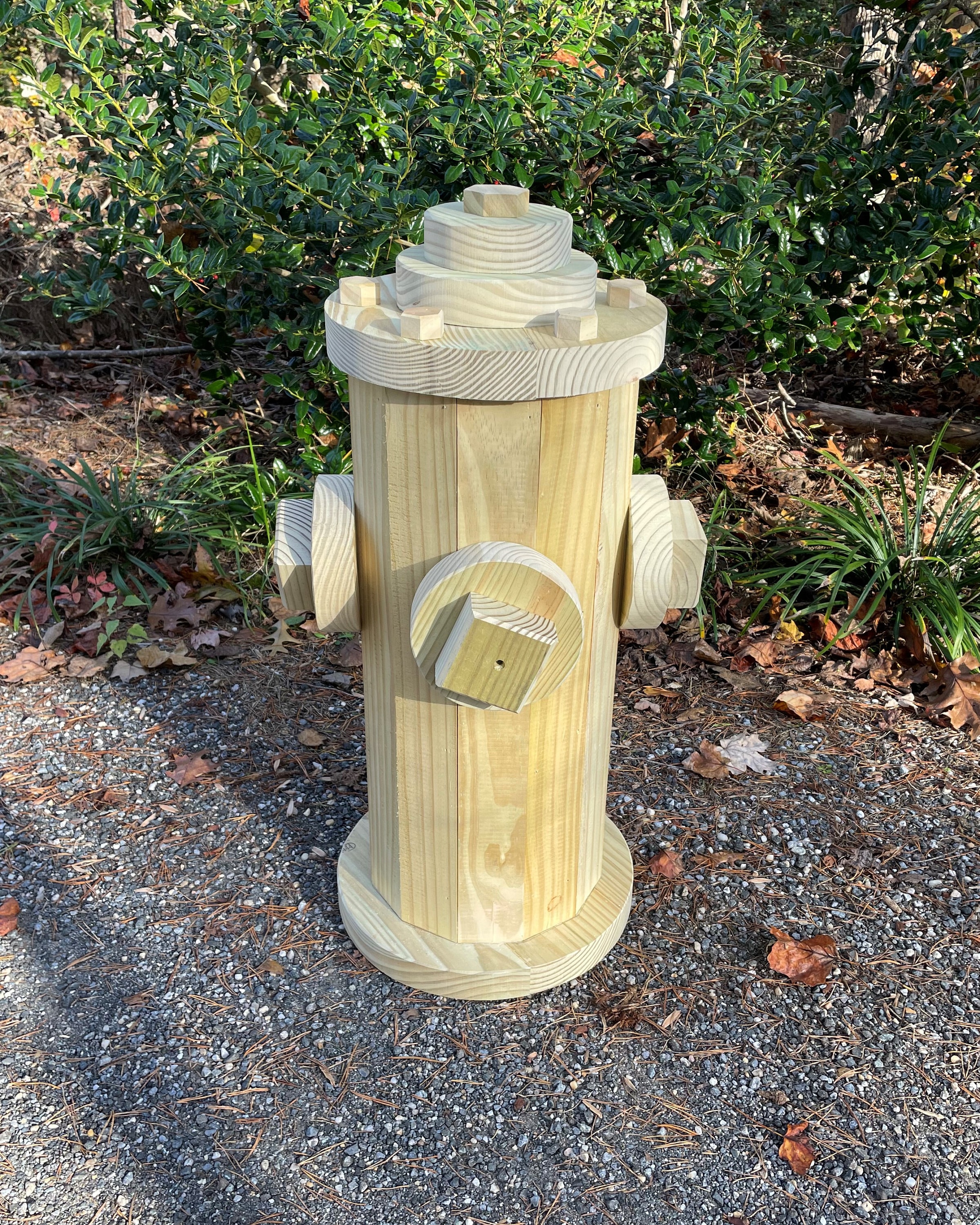 How to Build a Wooden Fire Hydrant. Downloadable Woodworking Plans ...