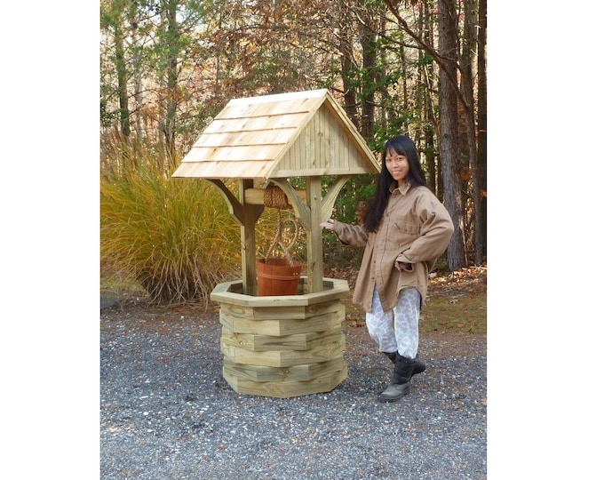 How to Build a 6 Ft. Wishing Well. Downloadable Woodworking Plans ...
