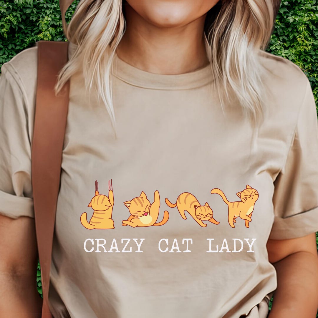Playful Cat Tee - Cute Feline Design,t-shirt for Cat Lovers,animal ...