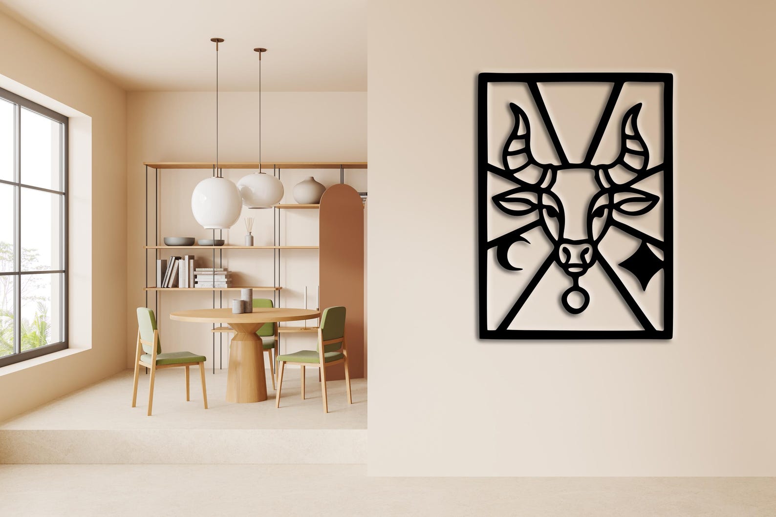 Taurus Metal Wall Art,zodiac Sign Wall Decor,bull Head Silhouette ...