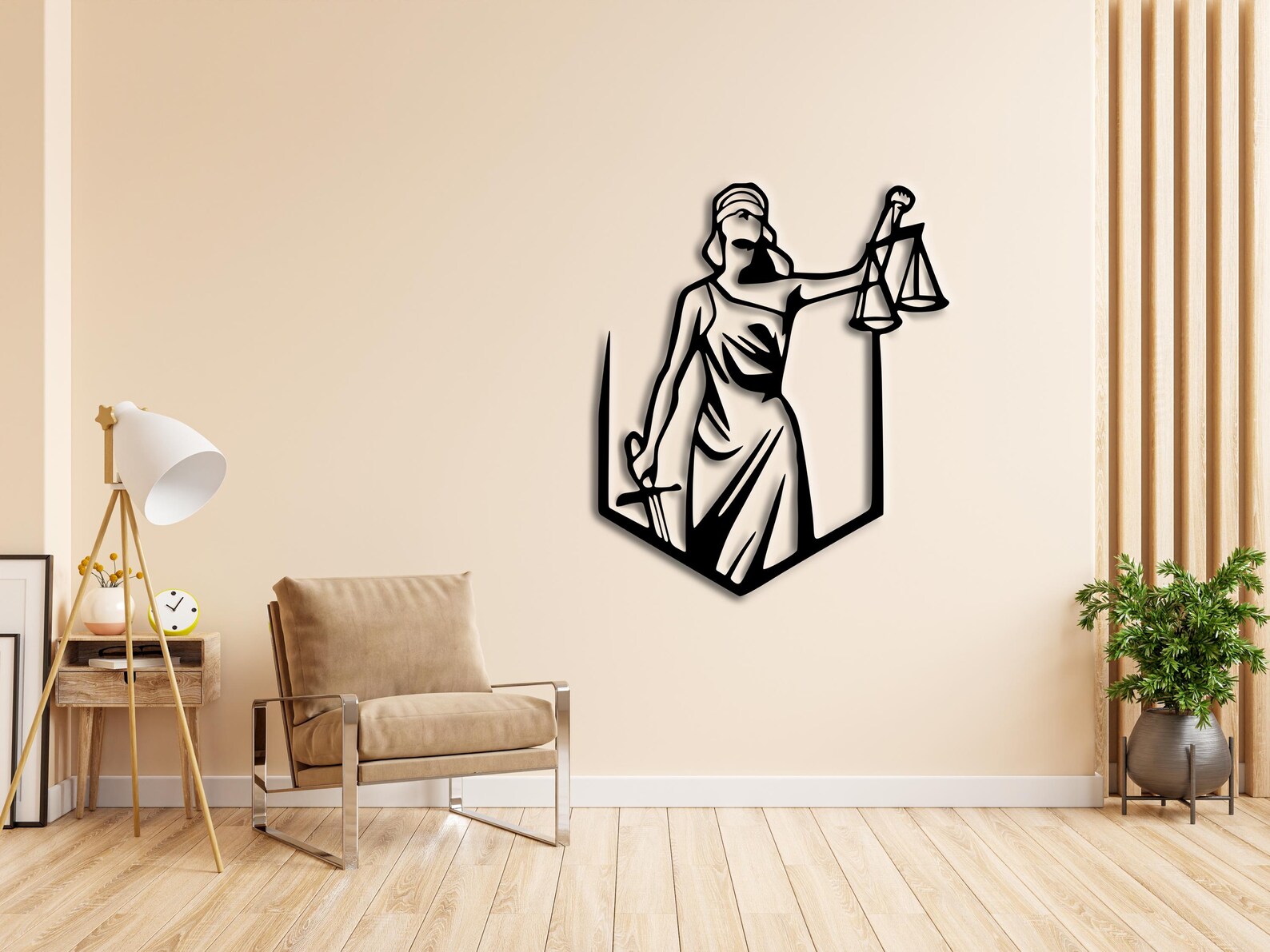 Lady Justice Metal Wall Art: Law Office Decor, Legal Gift - Etsy