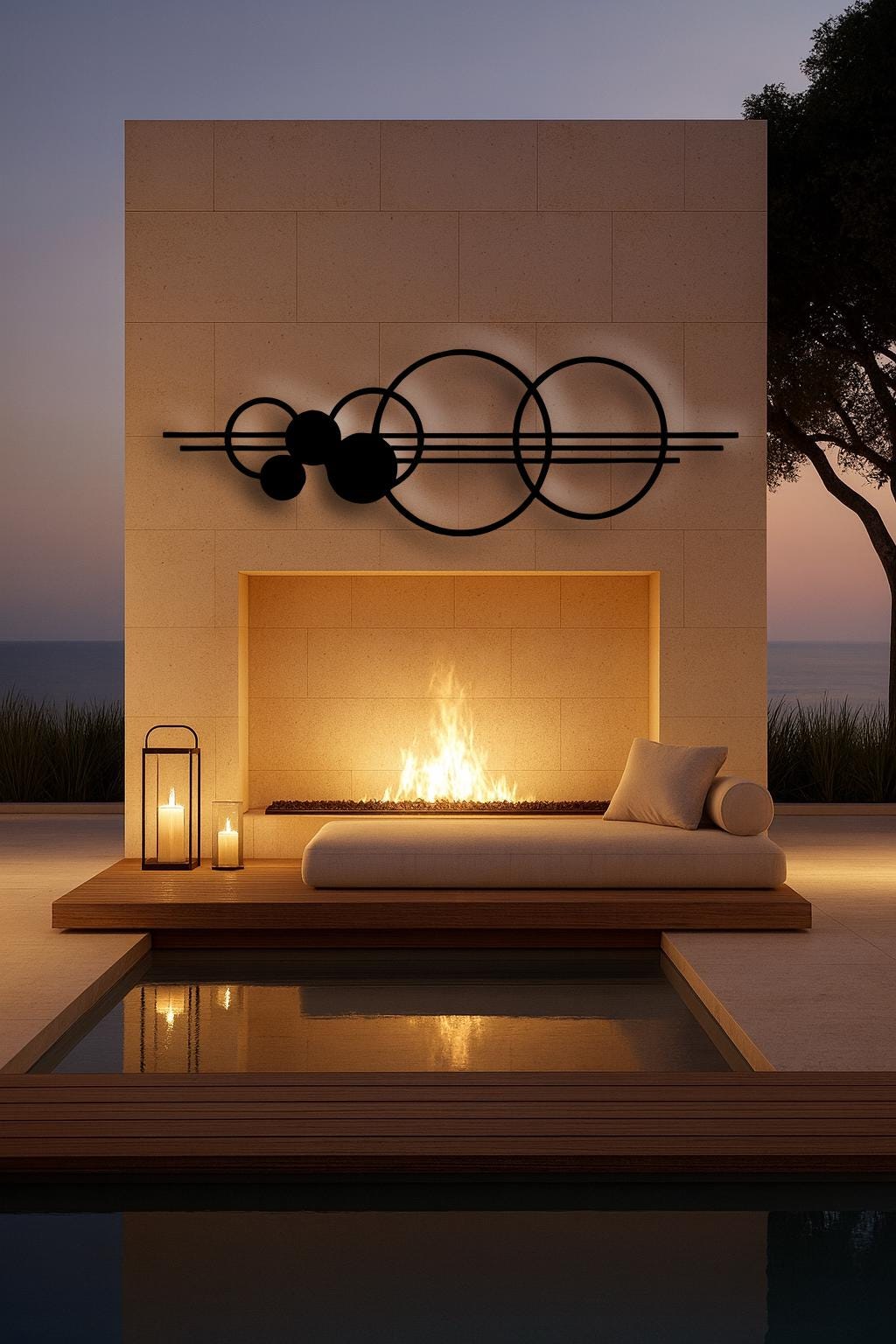 Linear Orbit Metal Wall Art,metal Circular Geometric Wall Art ...