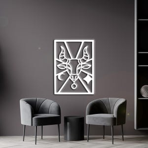 Taurus Metal Wall Art,zodiac Sign Wall Decor,bull Head Silhouette ...