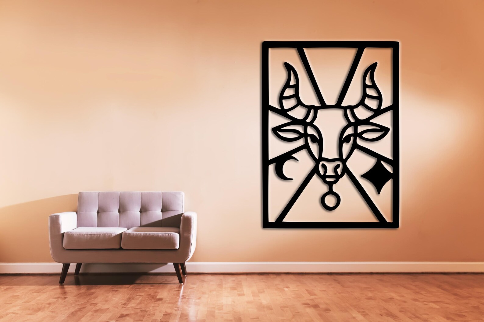 Taurus Metal Wall Art,zodiac Sign Wall Decor,bull Head Silhouette ...