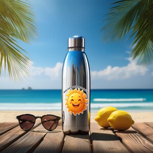 Sunny Solar Powered Vinyl Decals, Fun Stickers for Home Decor, Car ...