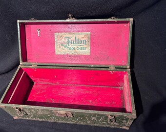 Antique Oak Machinist's Chest With Seven Drawers - Great Workshop Tool ...