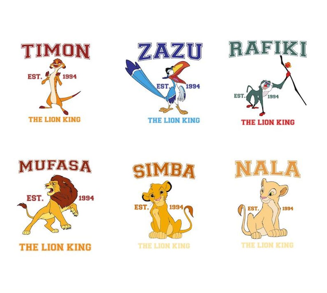 Simba and Friends SVG Bundle, Lion King Clipart (digital Download) - Etsy