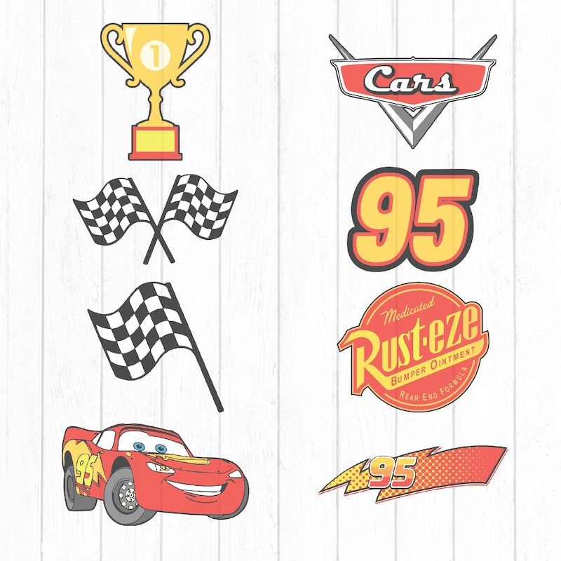 Lightning Mcqueen 95 Logo - Etsy