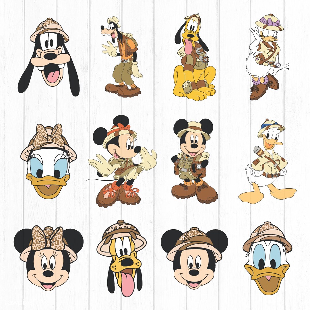 Mickey Safari PNG, Mickey Safari SVG, Mickey Safari Clipart, Mickey ...