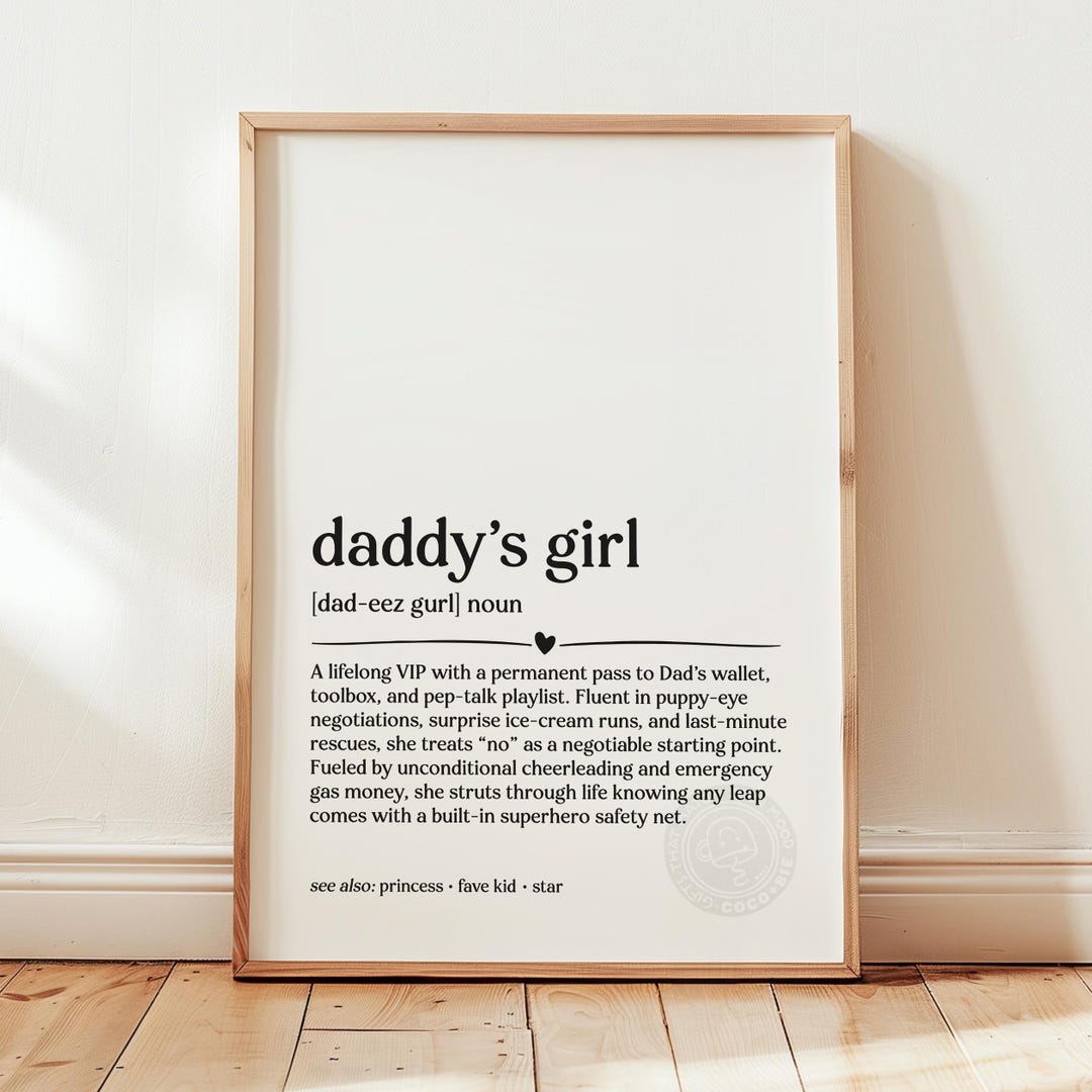 Daddy's Girl Definition Print: Boho Nursery Wall Art (digital Download ...