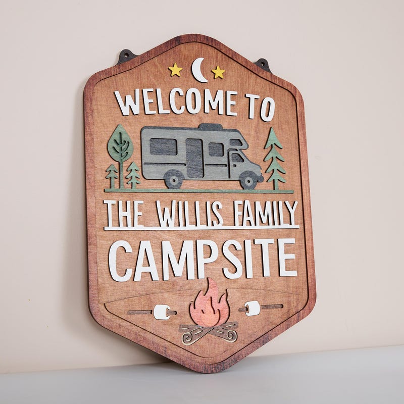 Wooden Campervan Sign - Etsy