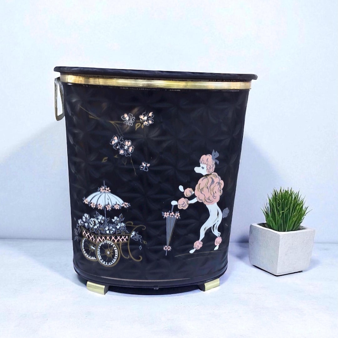 RARE Poodle Hamper, 1955 Harper Ransburg,24.5 in Tall,21.5 in Wide,12 ...