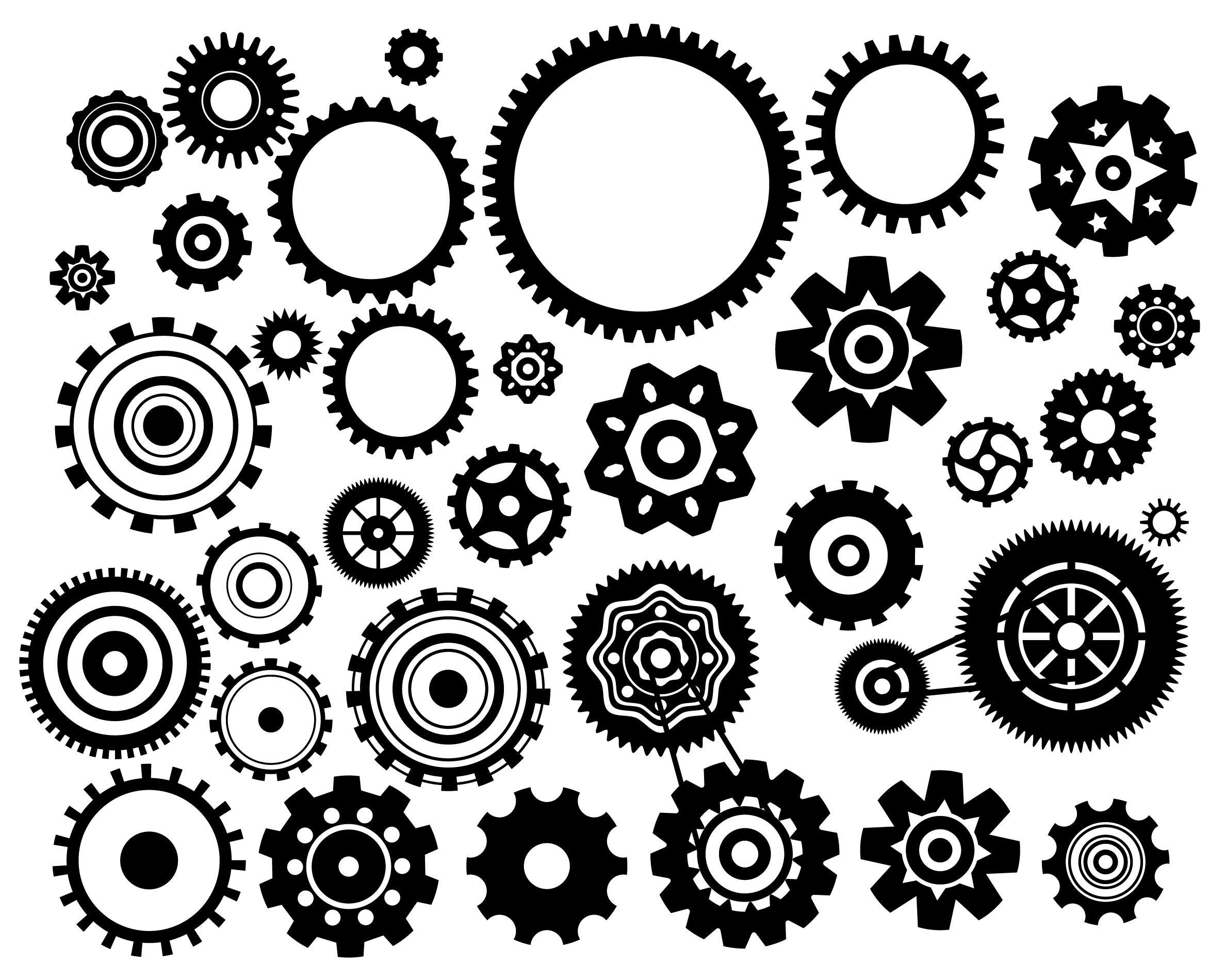 Gears SVG Bundle | Cogs and Gears Svg | Gears PNG | Gears Clipart ...