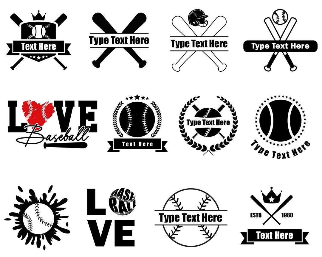 Baseball SVG Bundle: Team Monogram Cut Files (digital Download) - Etsy