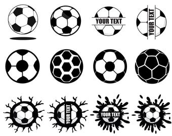 Soccer Ball Monogram SVG, PNG - Split Name Frame Svg, Sports Svg ...