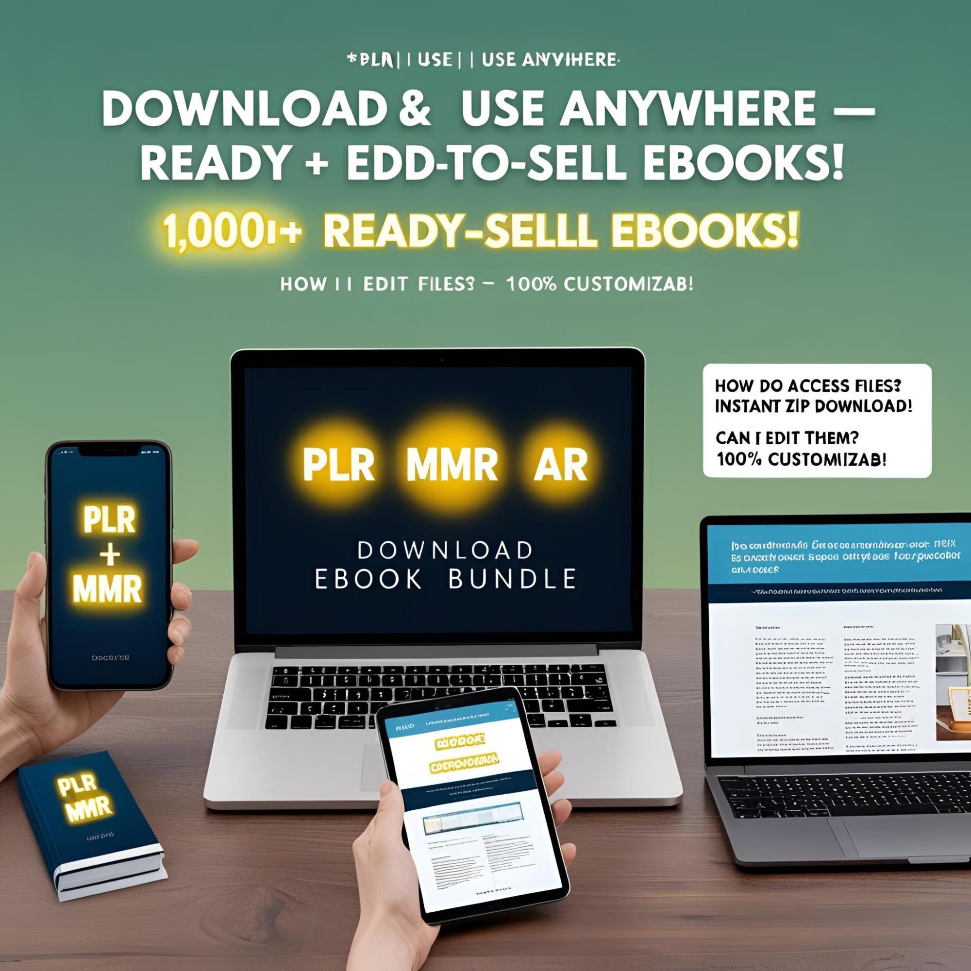 1000+ Ebook Bundle: PLR & MMR Resell Rights (digital Download) - Etsy