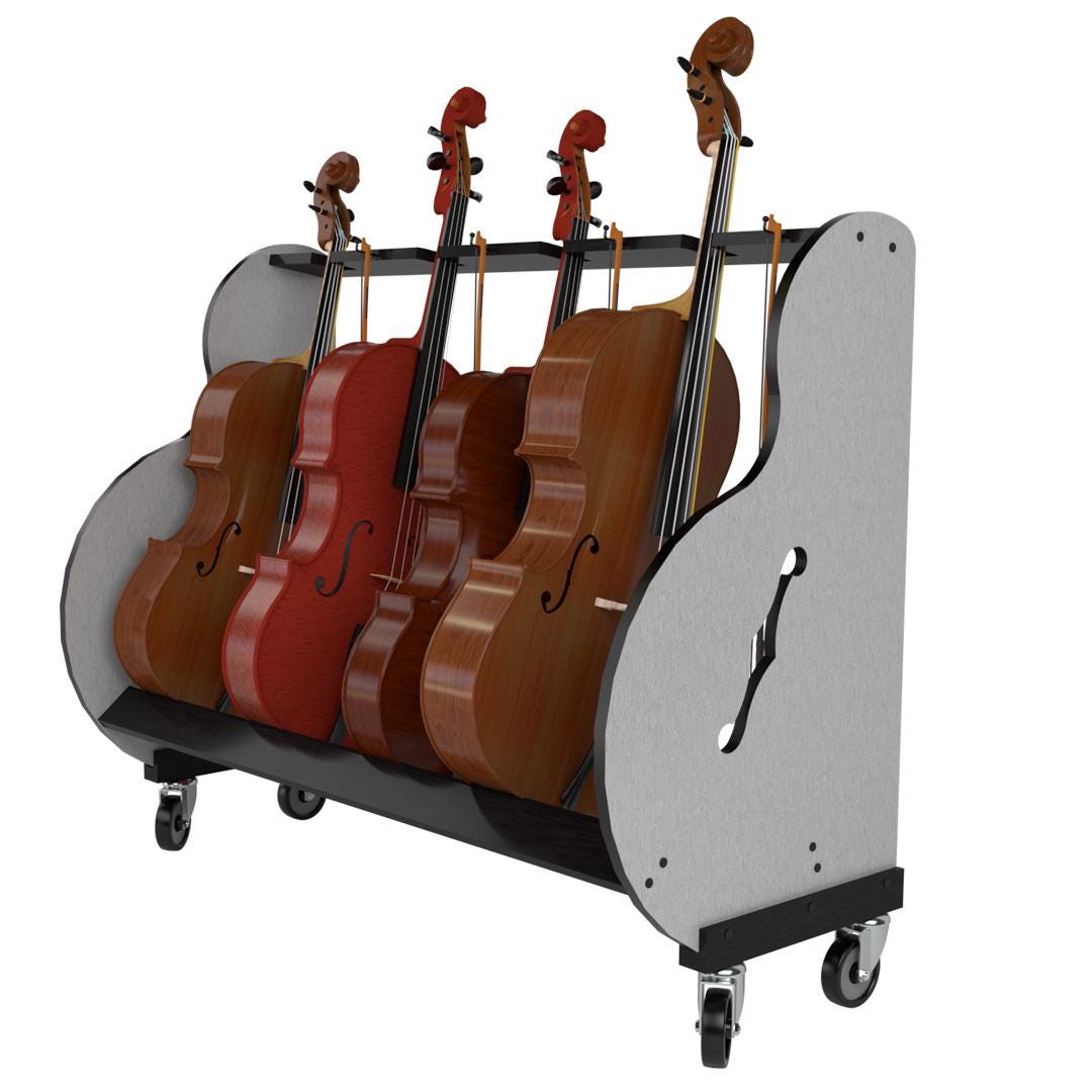 The Band Room™ Cello Storage Rack for Music Teachers | Space-saving ...