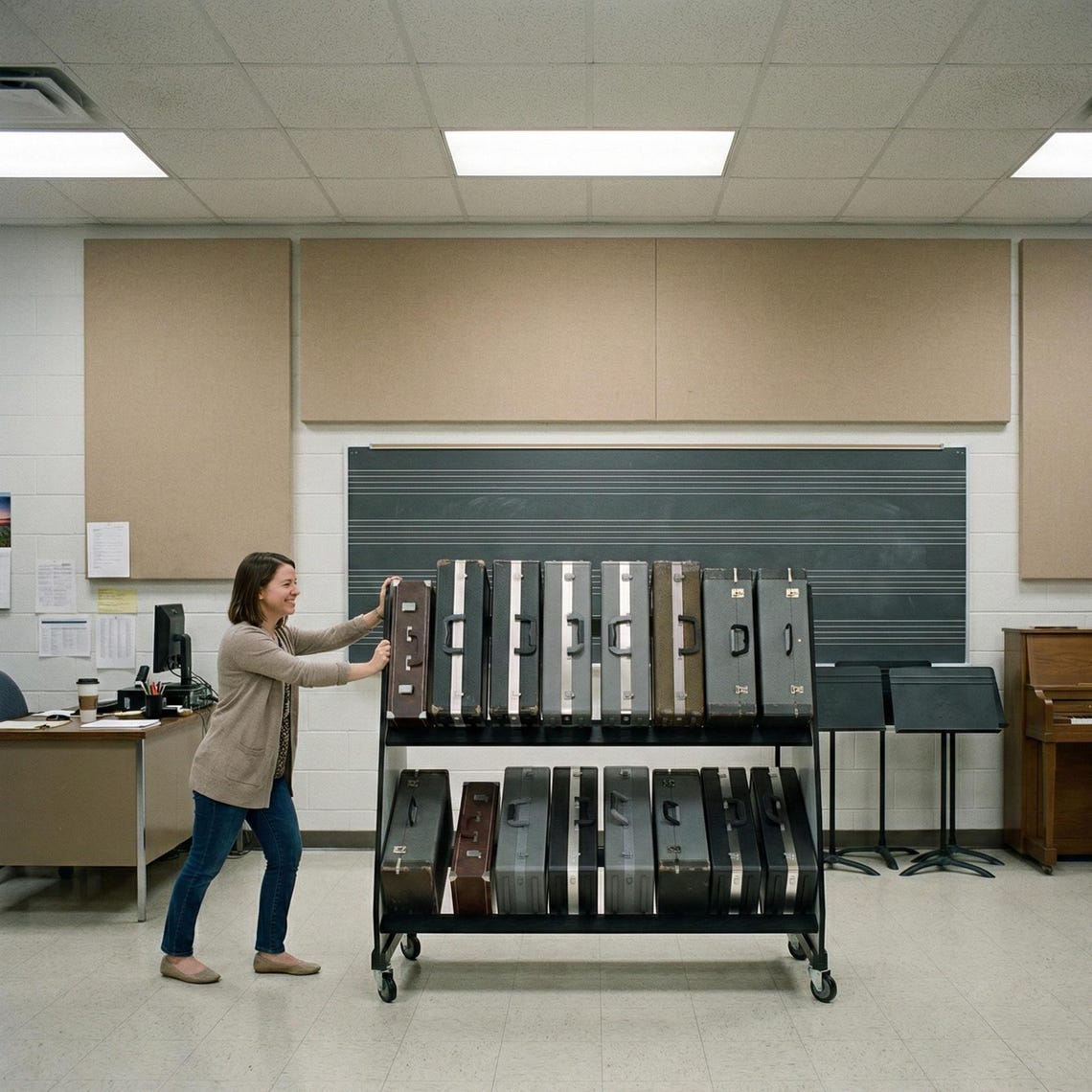 Trumpet Case Storage Rack for Music Teachers | Space-saving, Mobile & U ...