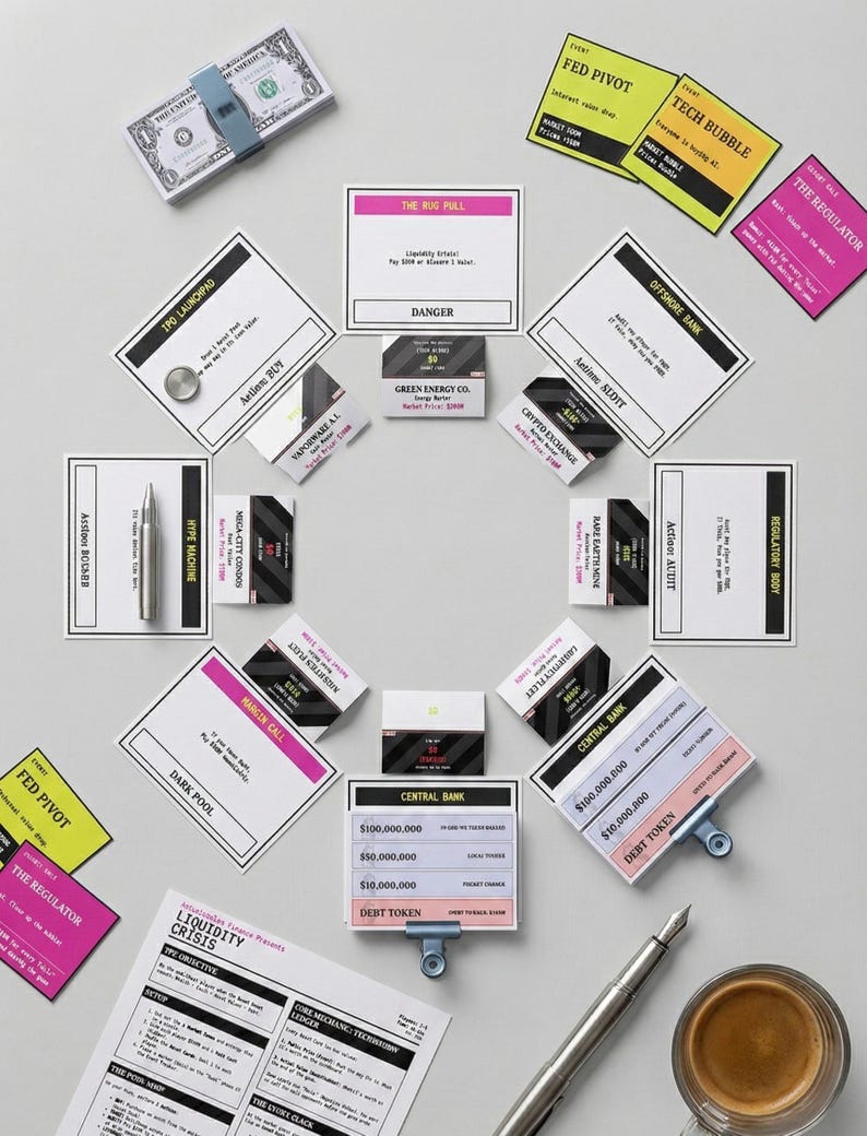 Liquidity Crisis DIY Board Game Ideas for Adults: Stock Market Game ...