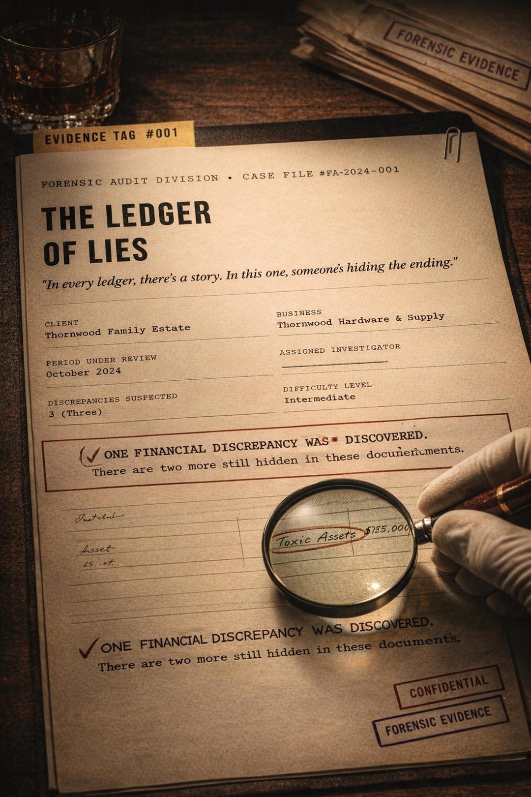 The Ledger’s Lie: Printable Forensic Accounting Game | Audit Simulation ...