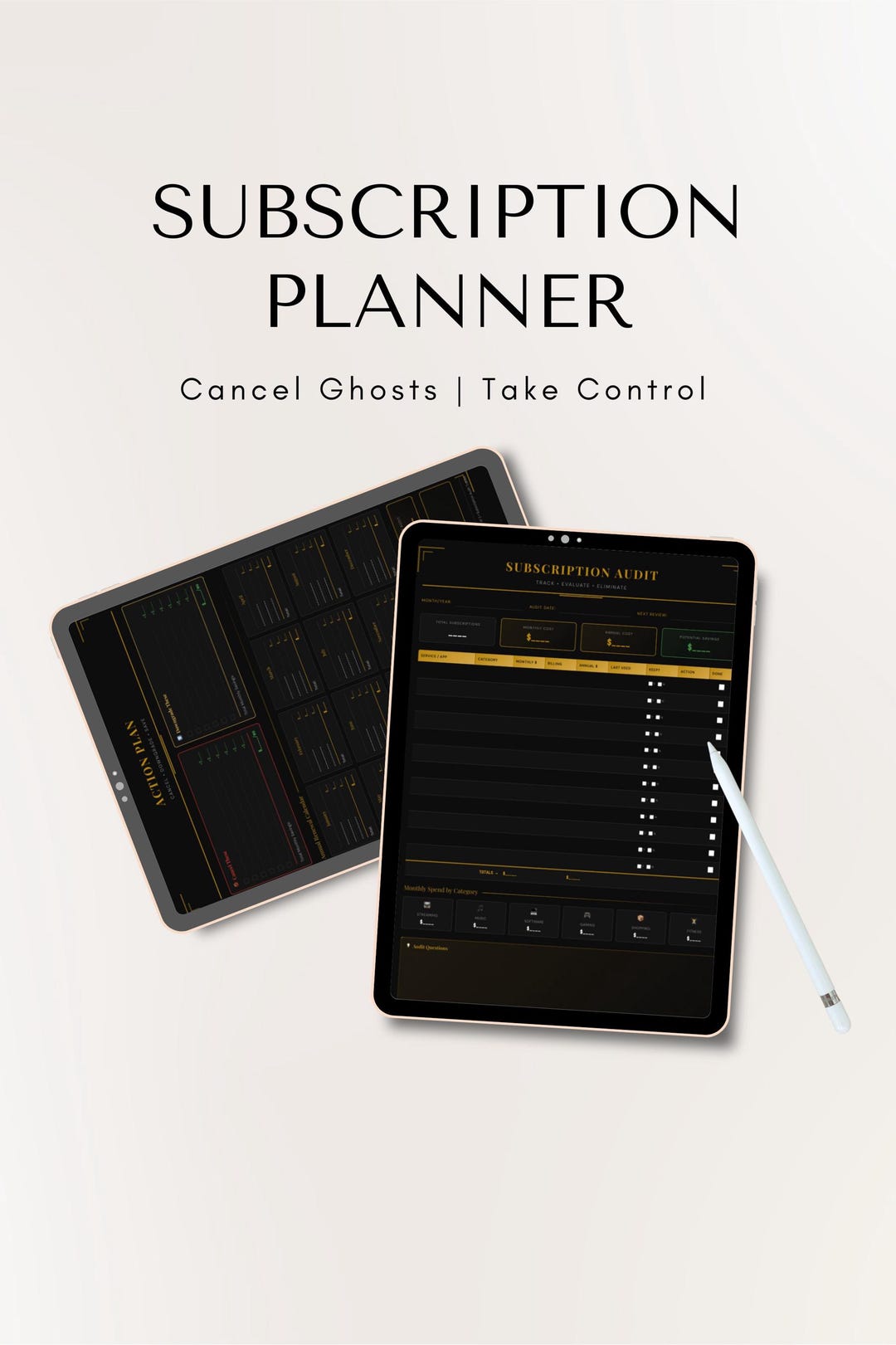 Subscription Audit Printable | Membership Tracker | Monthly Budget ...