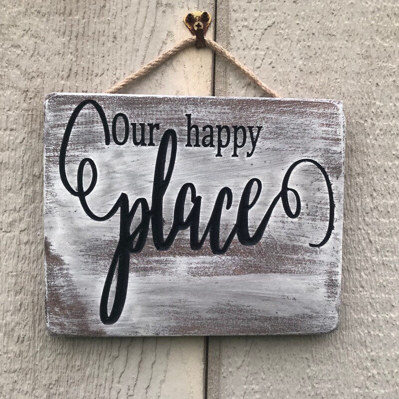 Our Happy Place Sign - Etsy