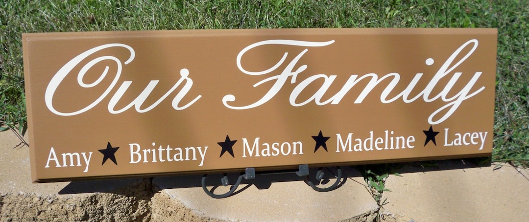 Blended Family Sign, Blended Family, Blended Family Gift, First Name ...