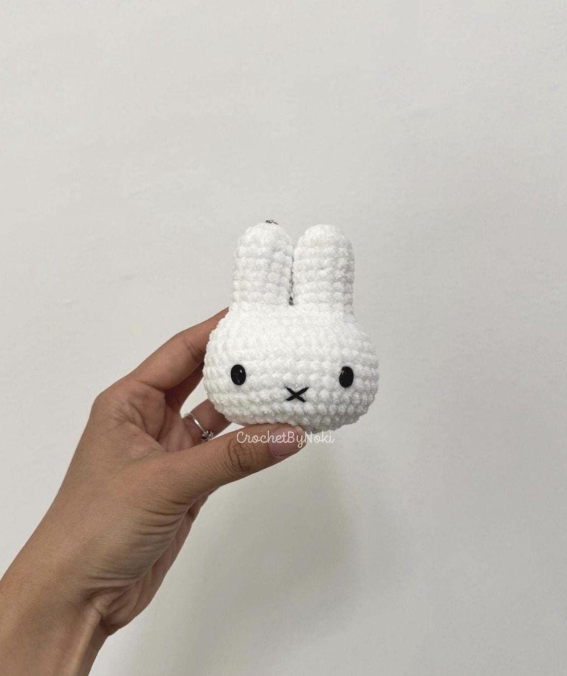 Handmade Crochet Miffy Inspired Plush Keychain, Bag Charm - Etsy