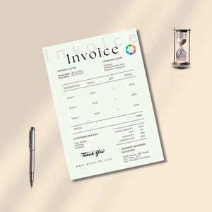 Minimalist Billing Invoice Template, Professional Small Business ...