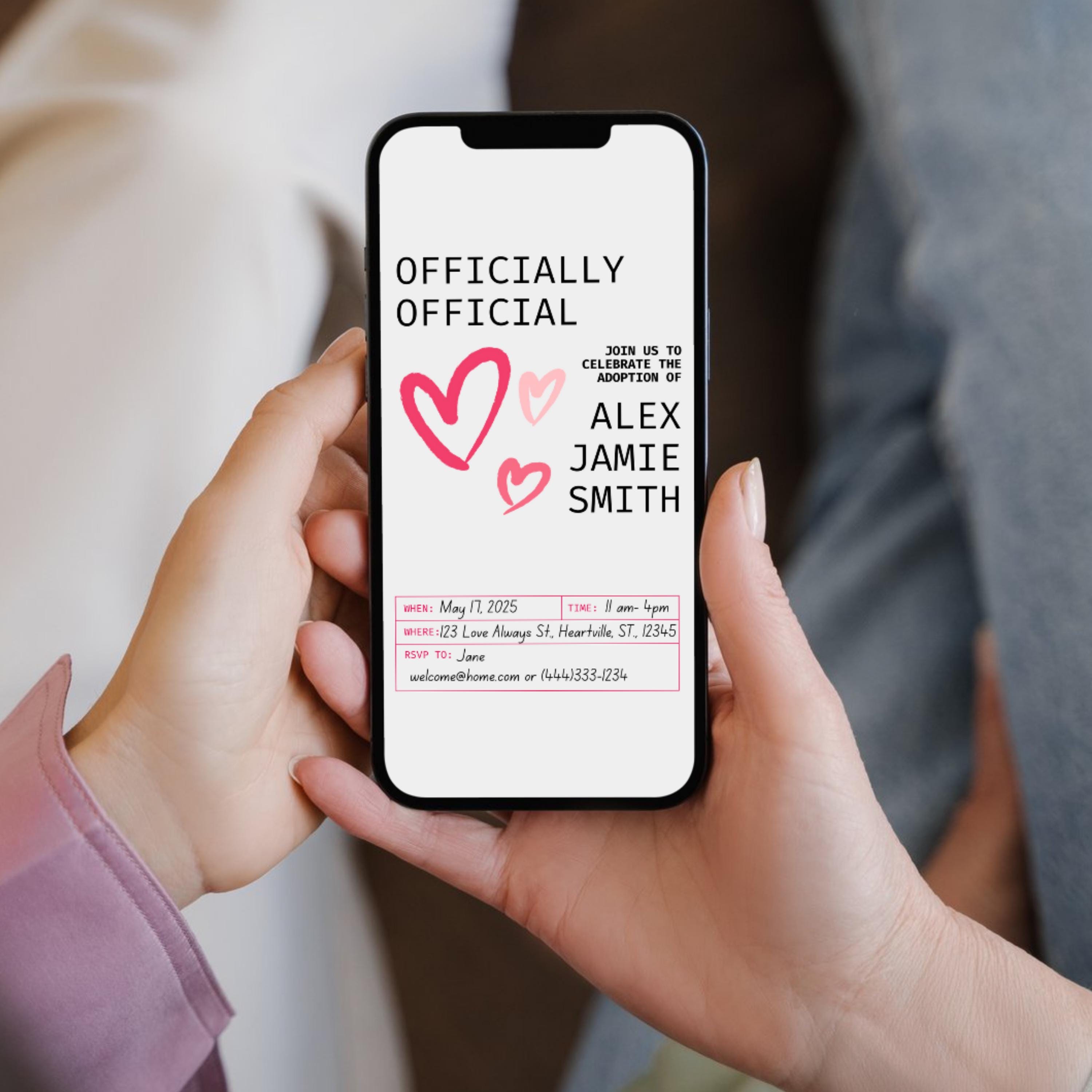 Adoption Party Invitation Customized Digital Download Printable ...