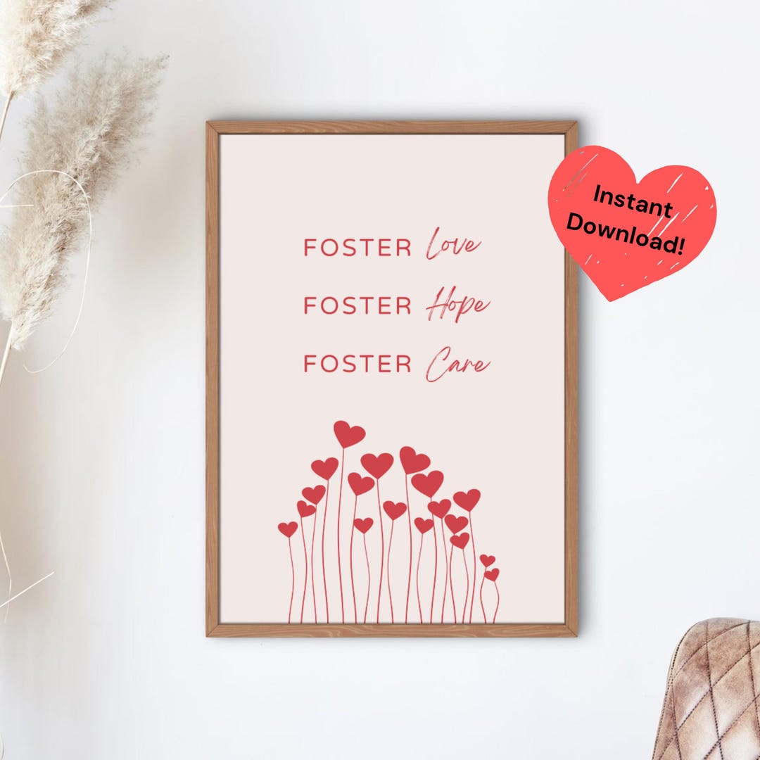 Foster Mom Gift Printable Foster Parent Appreciation Foster Care Thank ...