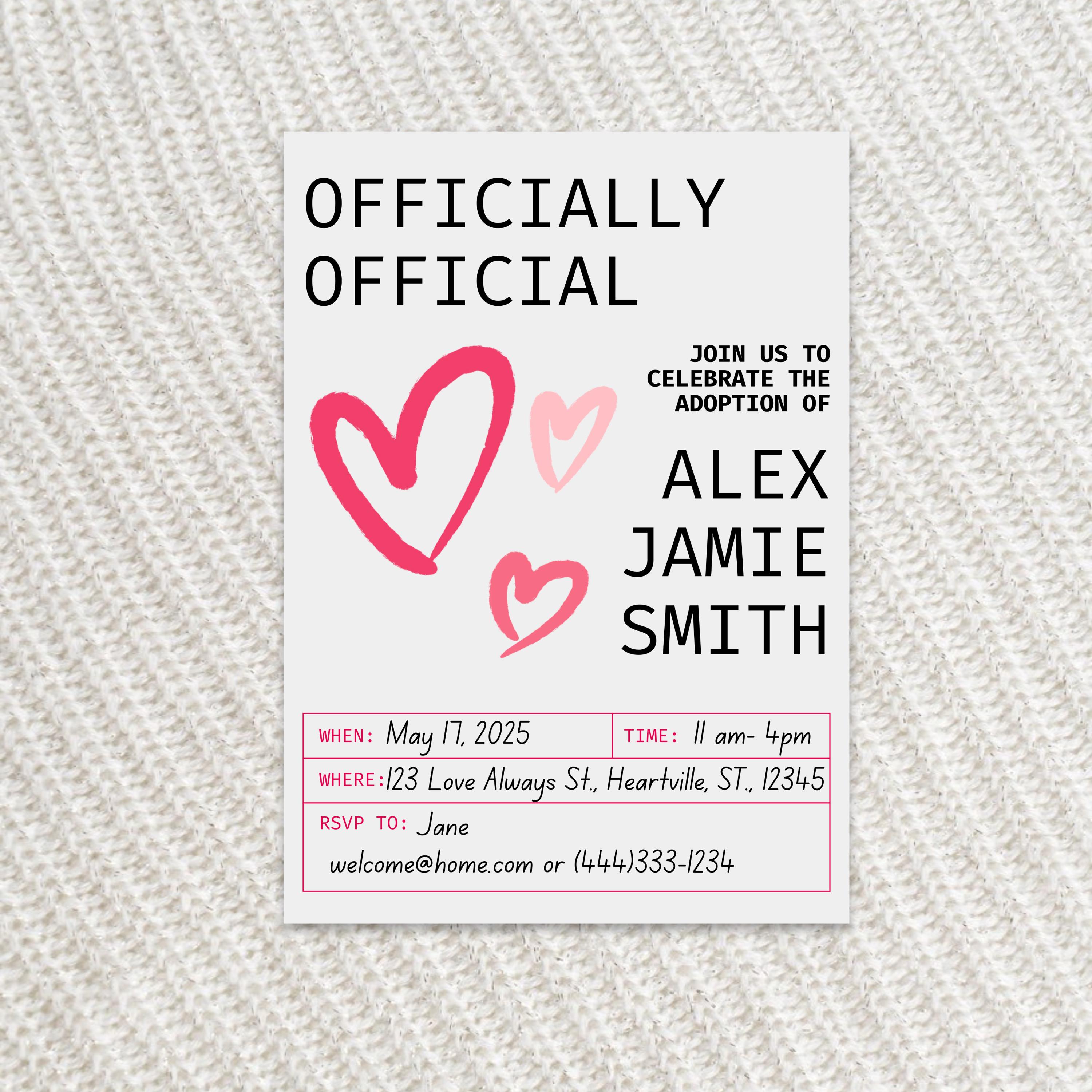 Adoption Party Invitation Customized Digital Download Printable ...