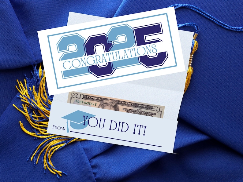 Graduation Money Card - Editable Colors - Instant Download - Printable ...