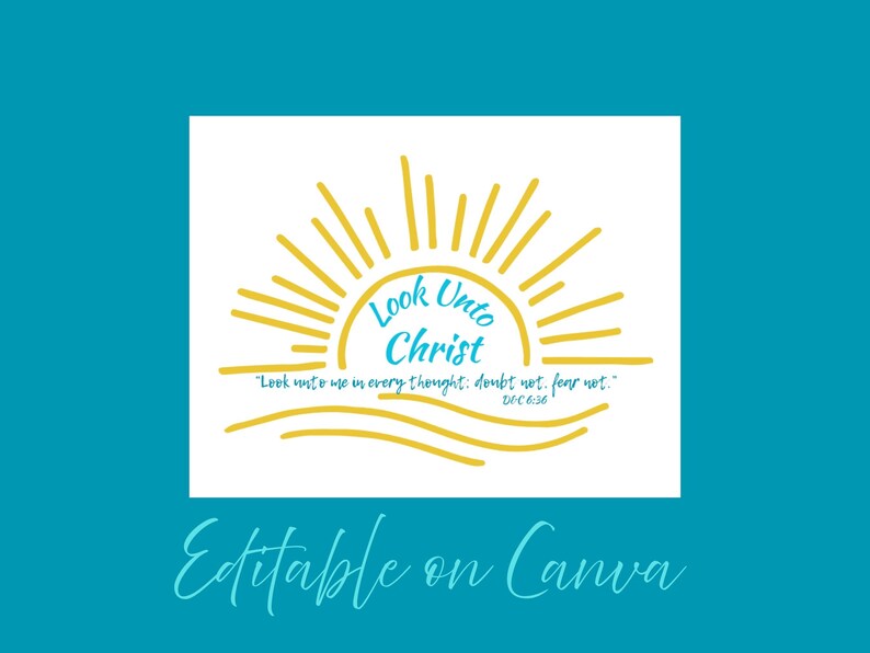 2025 Youth Theme Logo: Look Unto Christ - Canva Template (digital ...