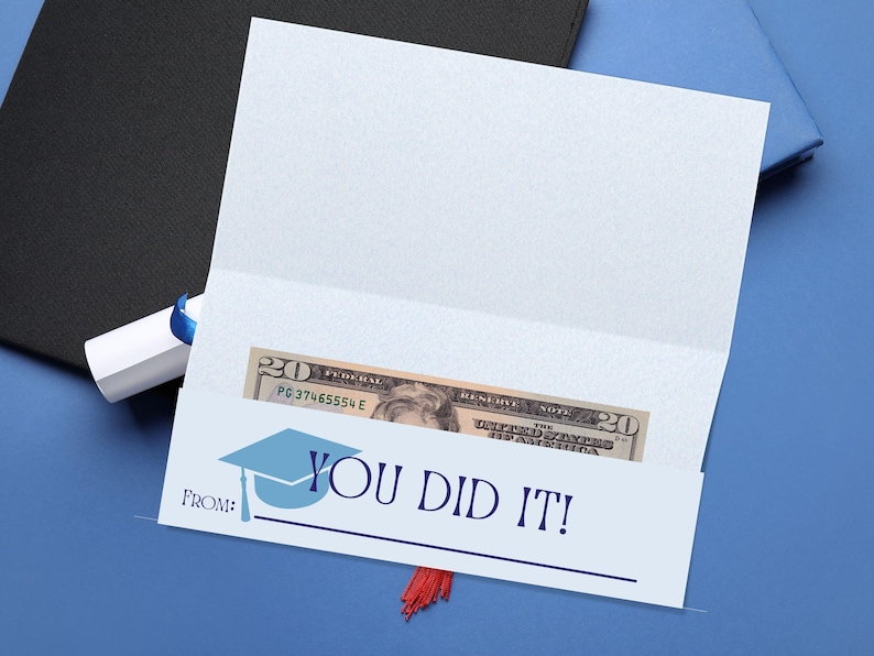 Graduation Money Card - Editable Colors - Instant Download - Printable ...