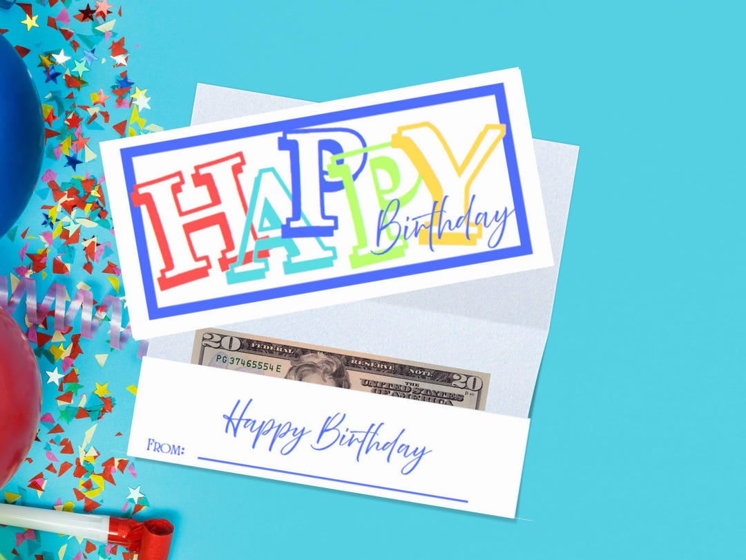 Happy Birthday Money Card - Printable Instant Download - These FUN ...