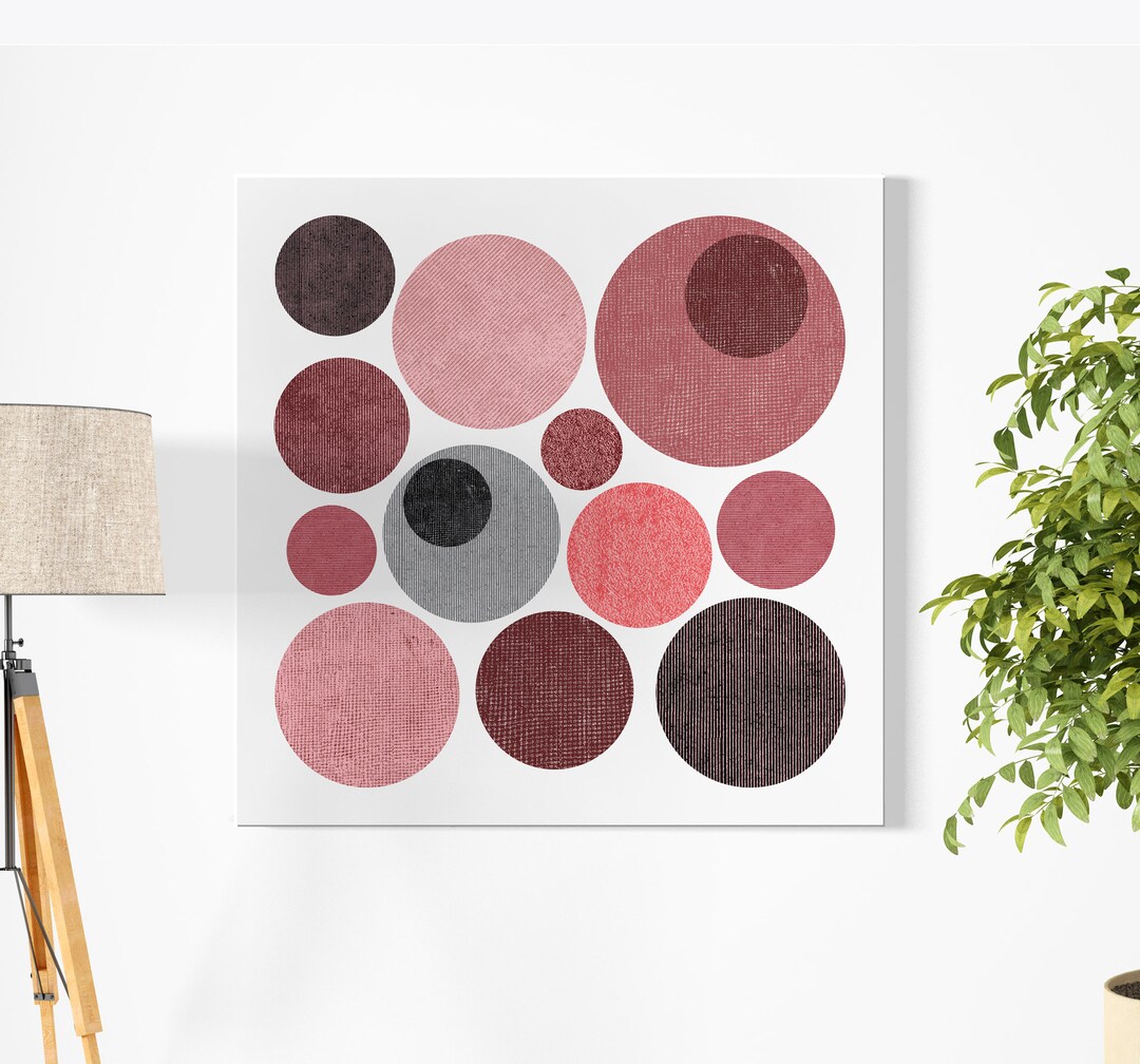 Geo Artwork 3D Canvas Print 2 Sizes Ready to Hang Circles - Etsy